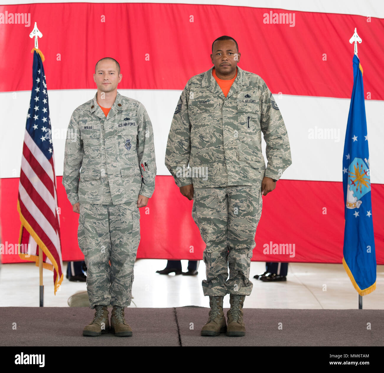 Major Richard Wille, and Master Sgt. William Catlin, 366th Maintenance ...