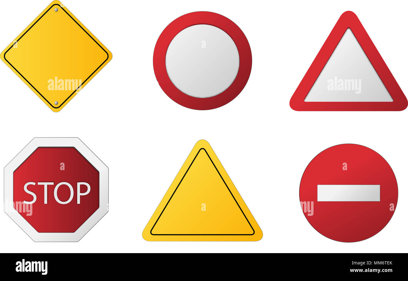 Illustration of Road sign Stock Photo - Alamy