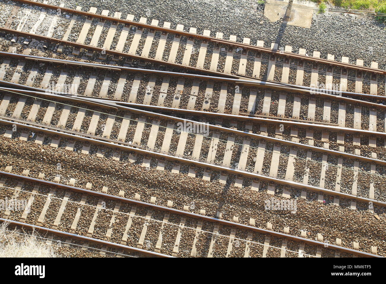 Train rail from top hi-res stock photography and images - Alamy