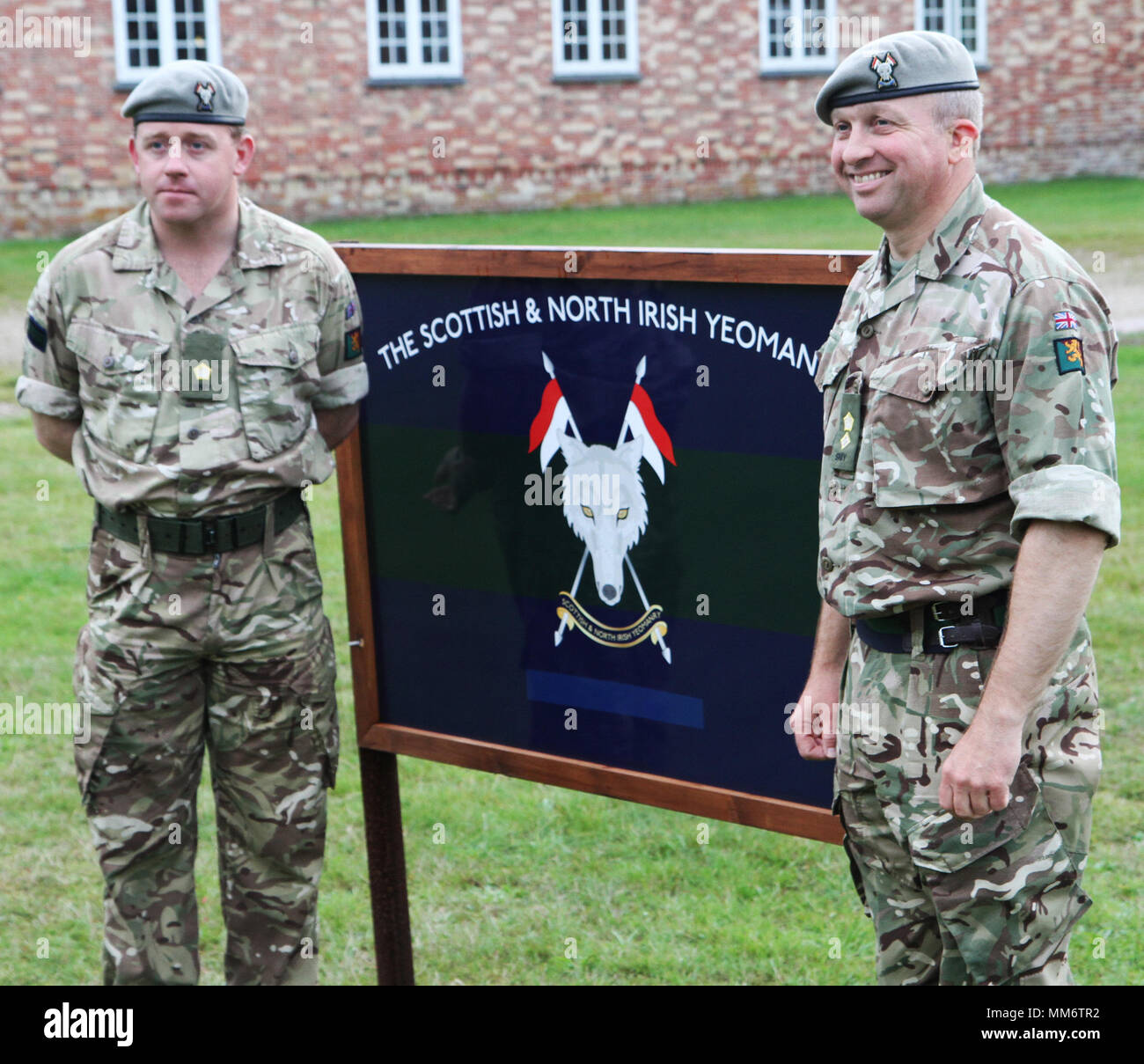 Scottish and North Irish Yeomanry members Lt. Col. Toby Gaddum (right ...