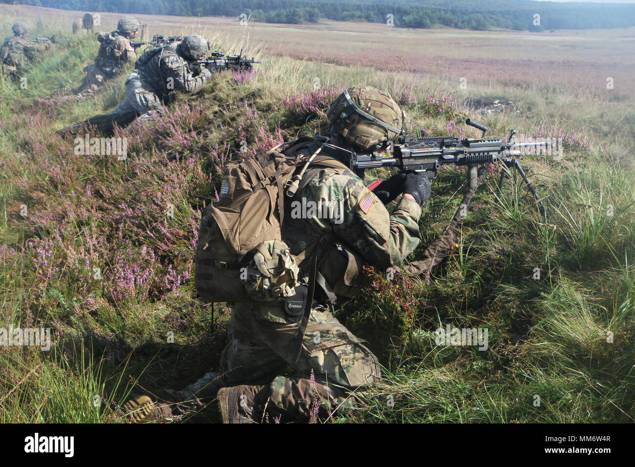 Soldiers of C Company, 1st Battalion, 125th Infantry Regiment, Michigan ...