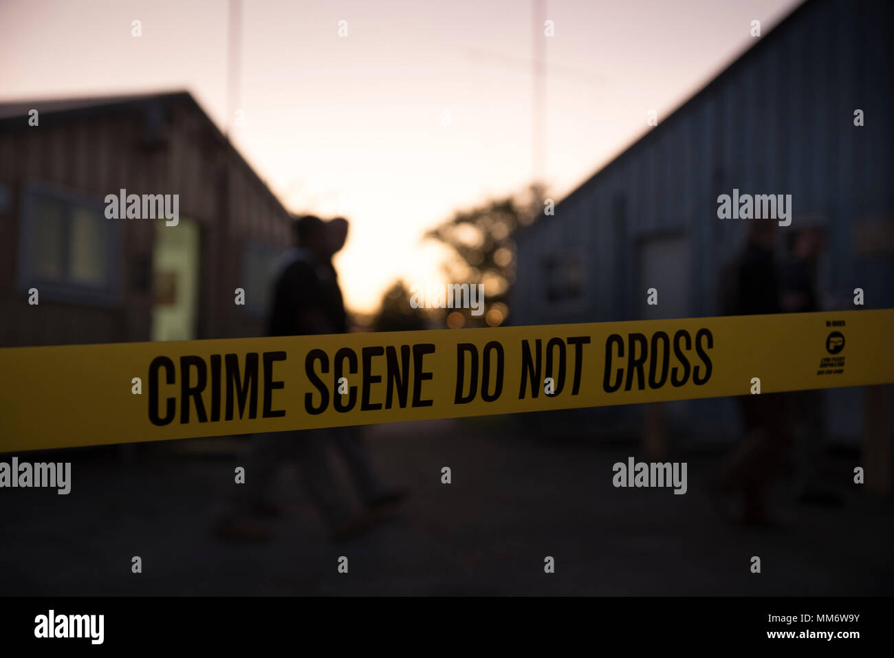 Mock crime scene hi-res stock photography and images - Alamy