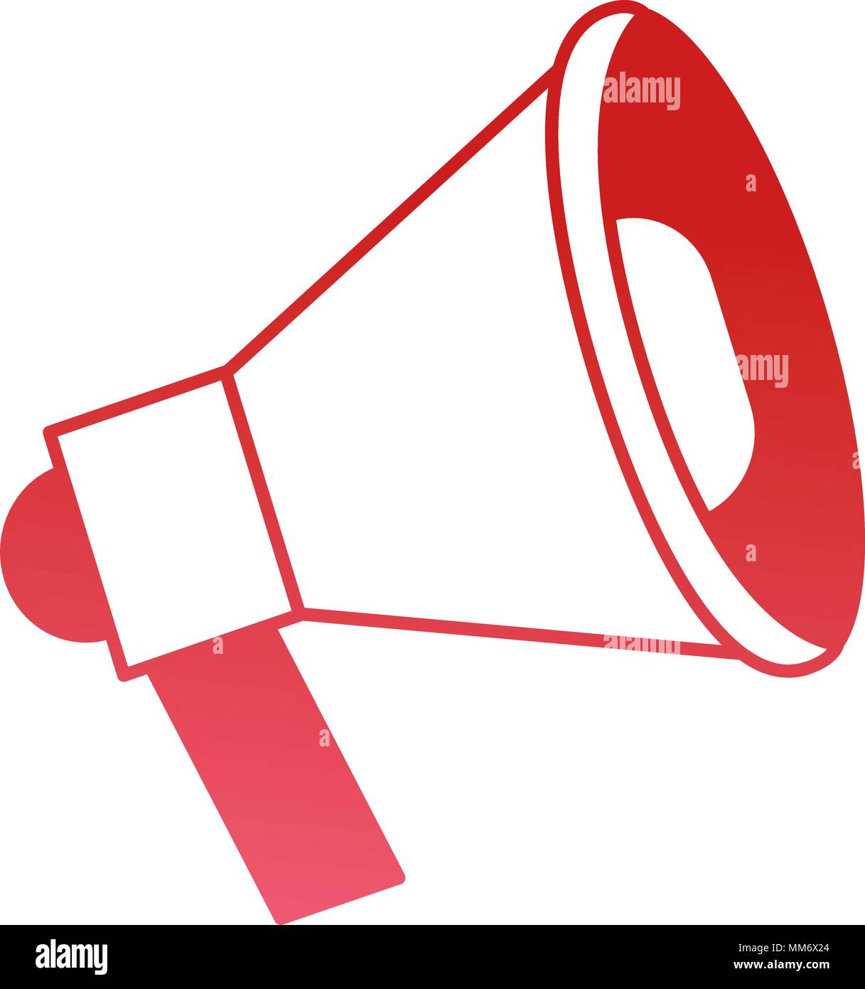 megaphone message announce speak icon vector illustration red design ...