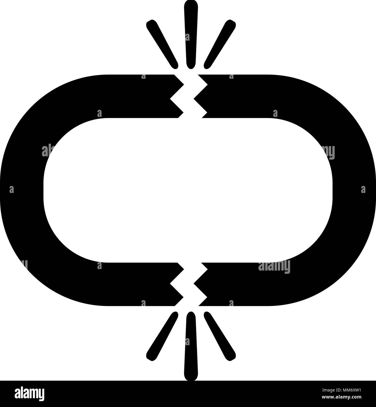 Chain link break Stock Vector Images - Alamy