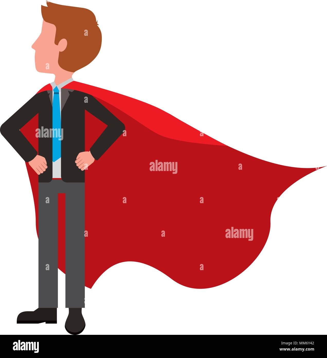 elegant businessman super hero avatar character vector illustration ...