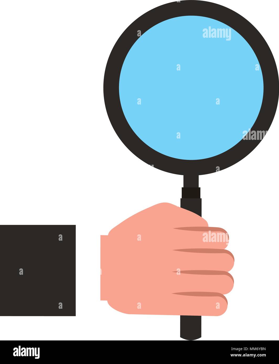 hand with search magnifying glass icon vector illustration design Stock ...