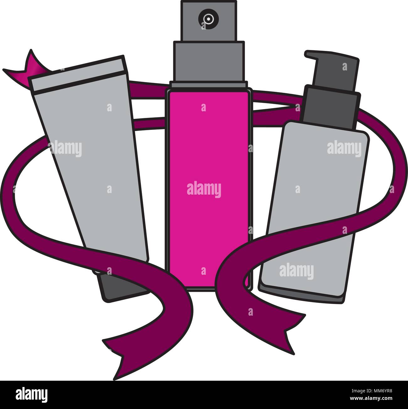 spray cream tube cosmetic makeup products vector illustration Stock ...