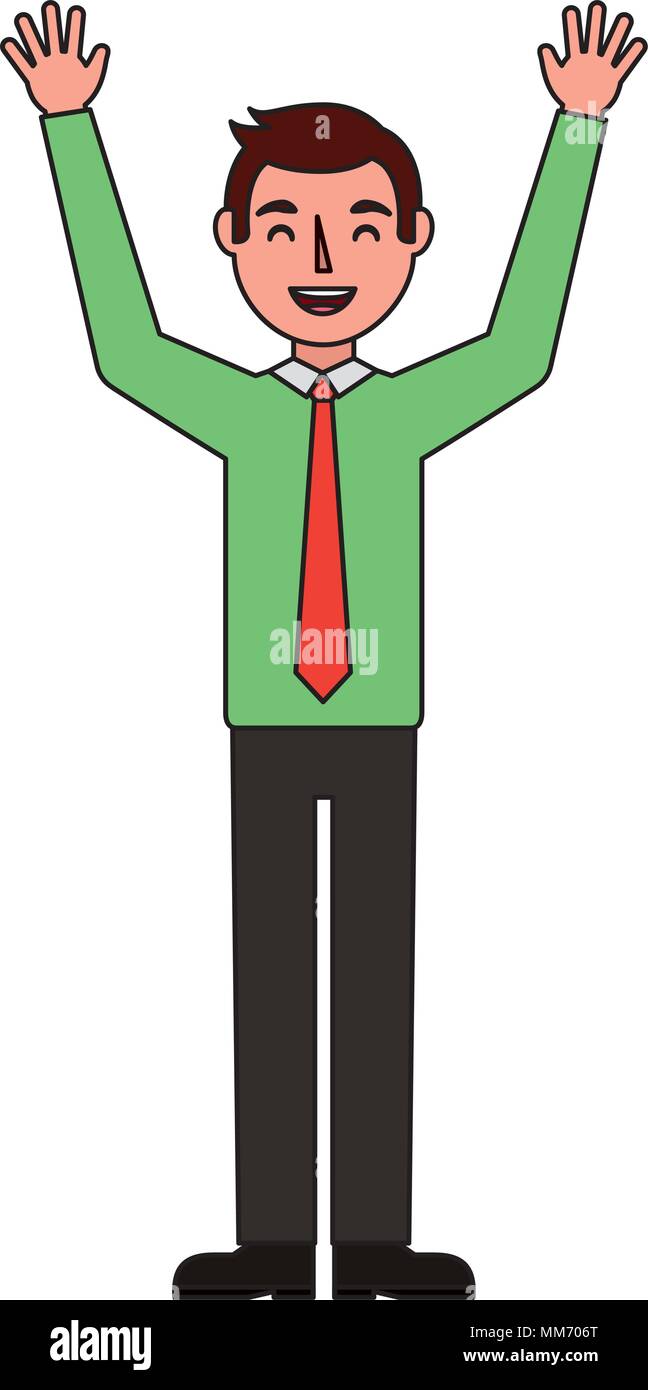 standing man character in formal clothes vector illustration Stock ...