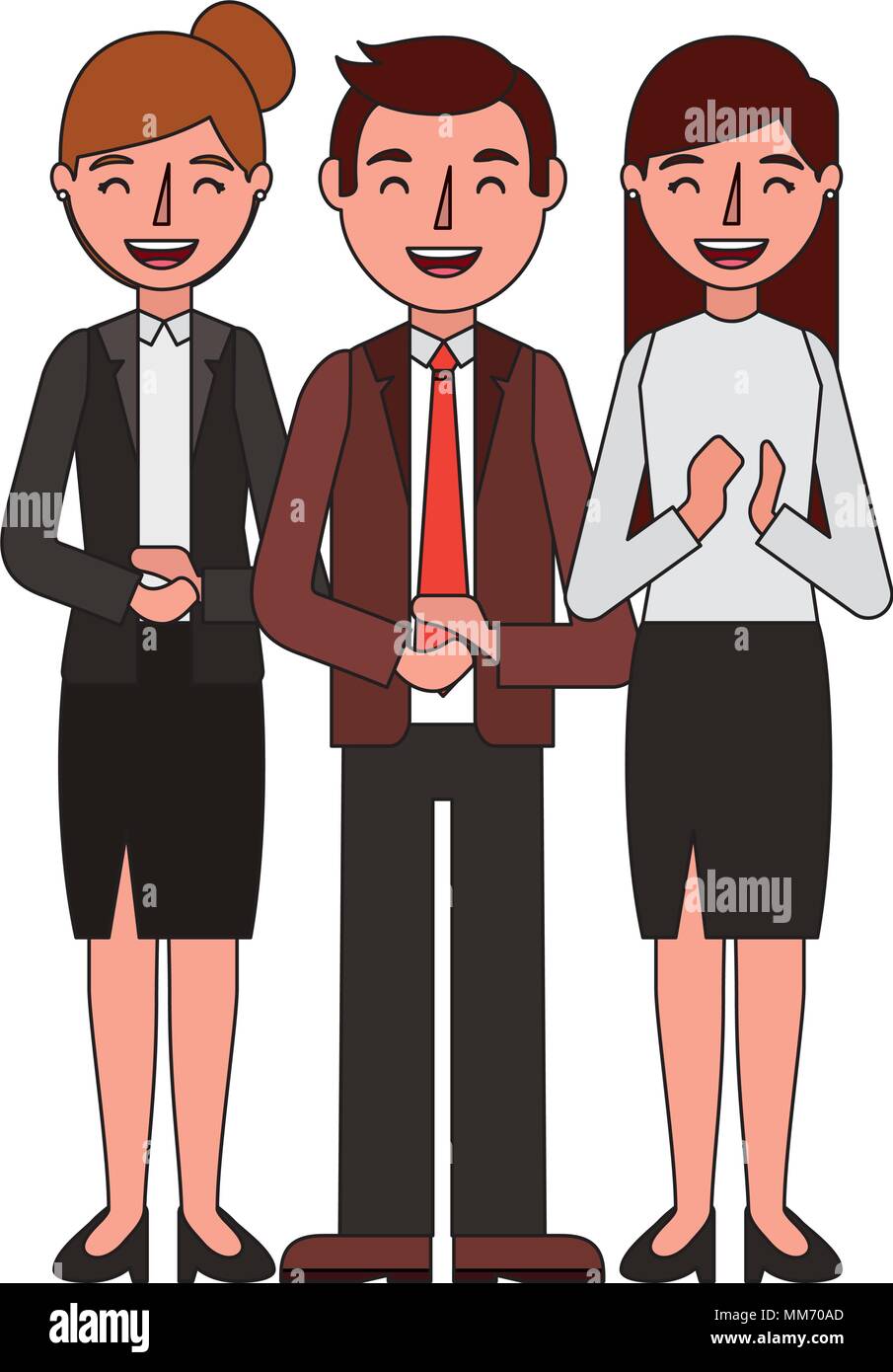business people team group characters vector illustration Stock Vector ...