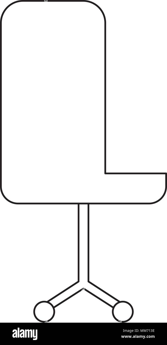 office chair with wheels icon vector illustration sketch design Stock ...