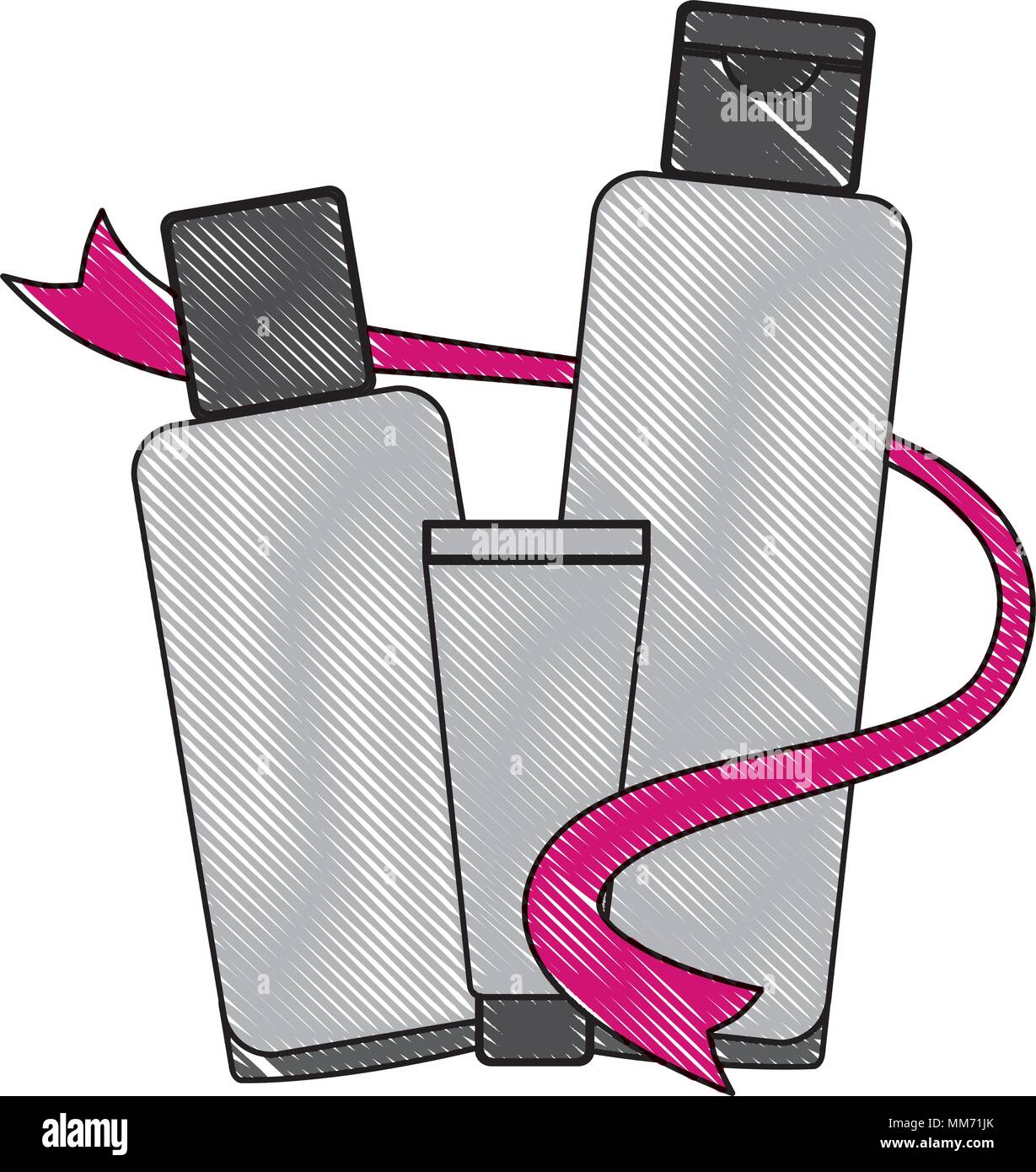 cosmetics packages beauty products set vector illustration vector ...