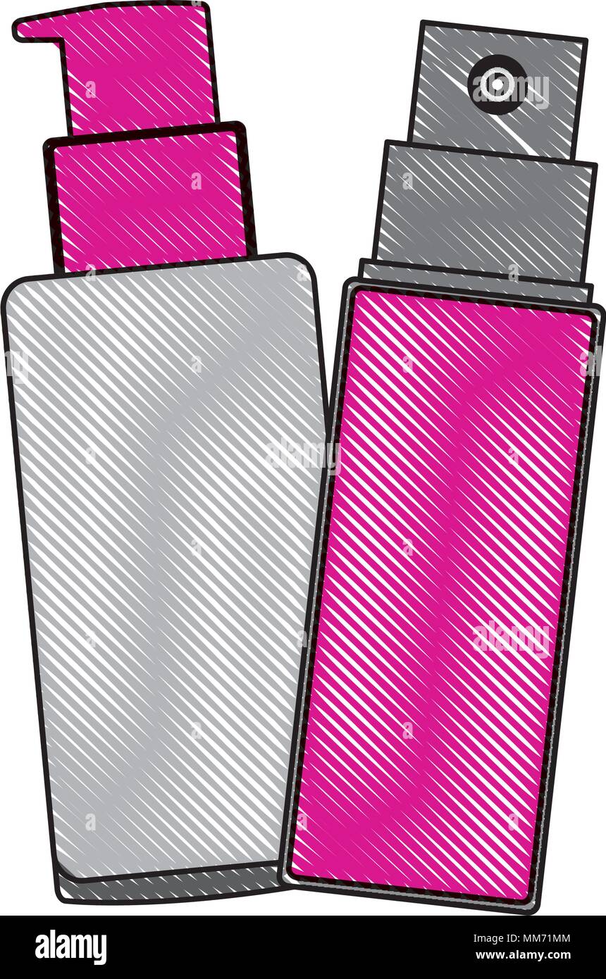 packaging tube spray cosmetic makeup products vector illustration ...