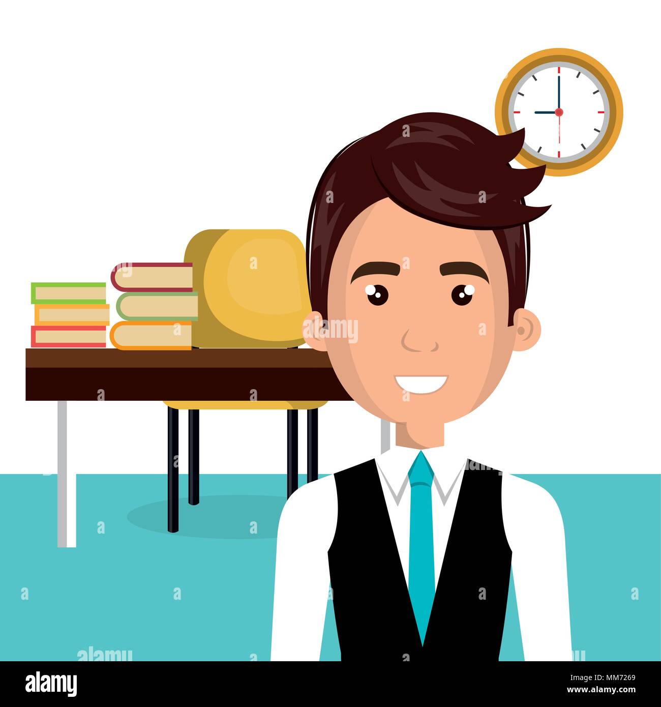 businessman in the library avatar character Stock Vector Image & Art ...