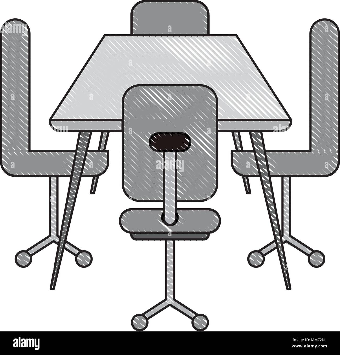 Empty professional conference table Stock Vector Images - Alamy