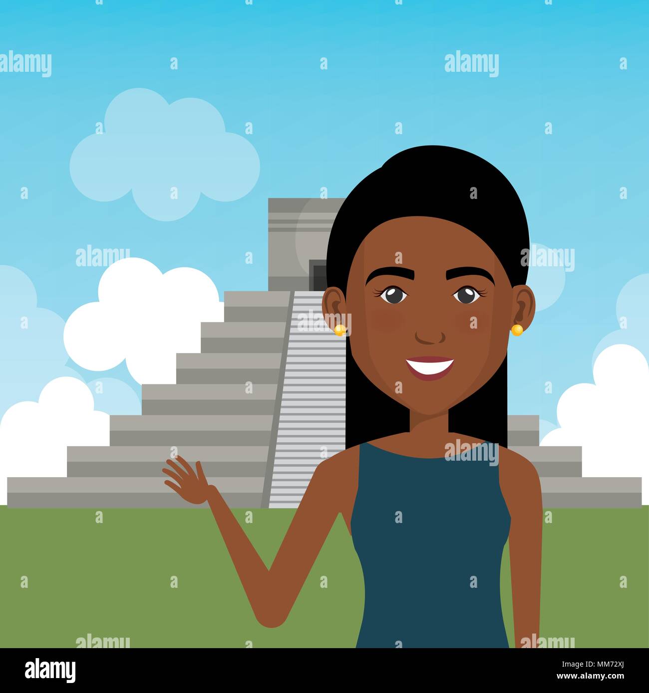 Pyramid scene Stock Vector Images - Alamy