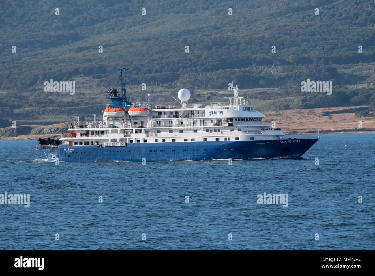 South America, Beagle Channel, 150 mile long waterway acting as the ...