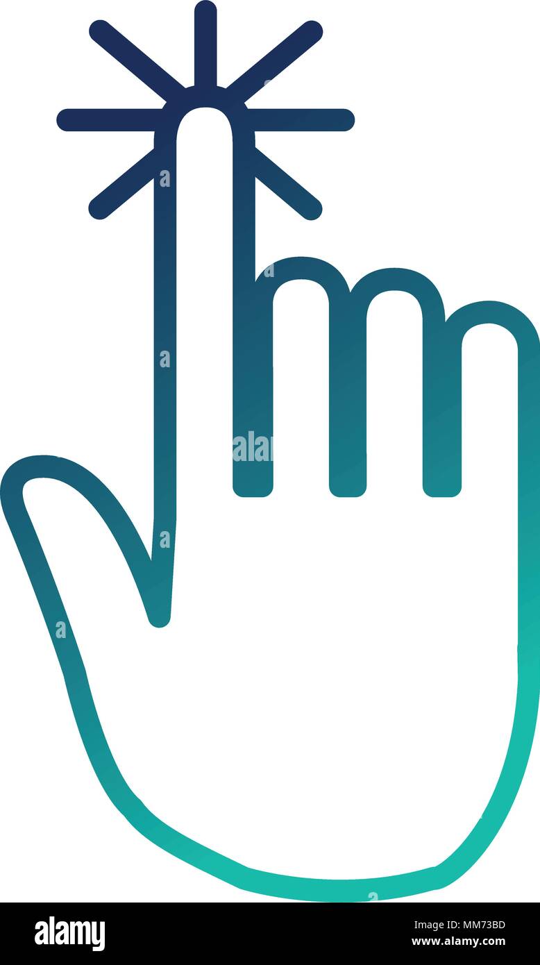 hand touching isolated icon Stock Vector Image & Art - Alamy