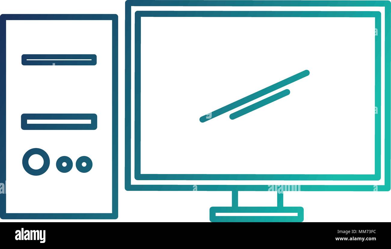 desktop computer isolated icon Stock Vector Image & Art - Alamy