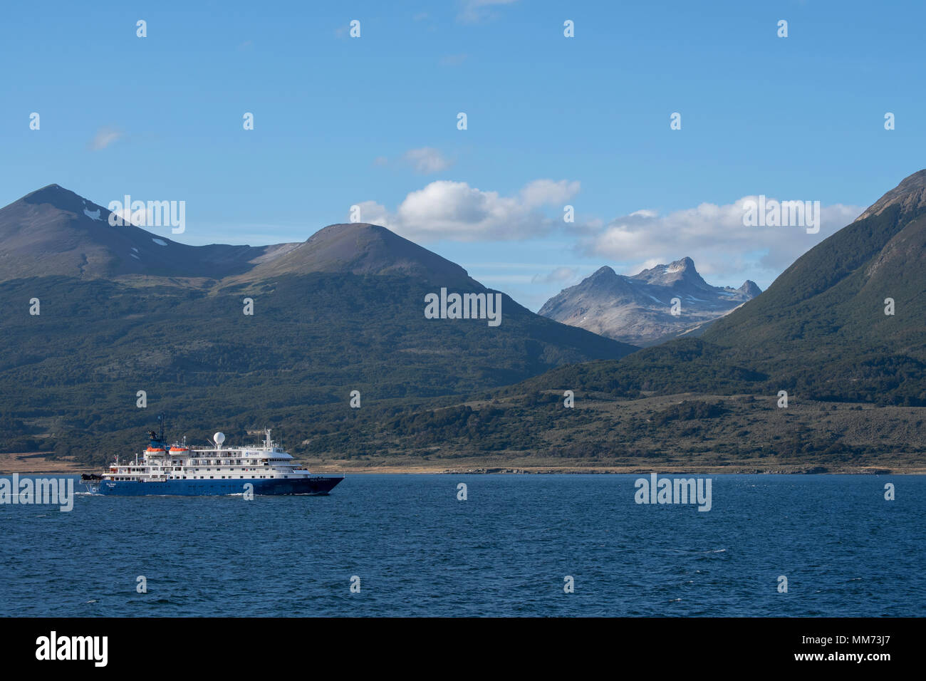 South America, Beagle Channel, 150 mile long waterway acting as the ...