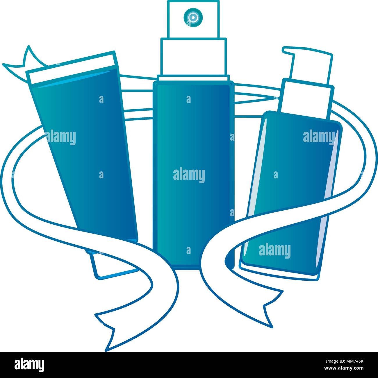 Makeup products bathroom Stock Vector Images - Alamy