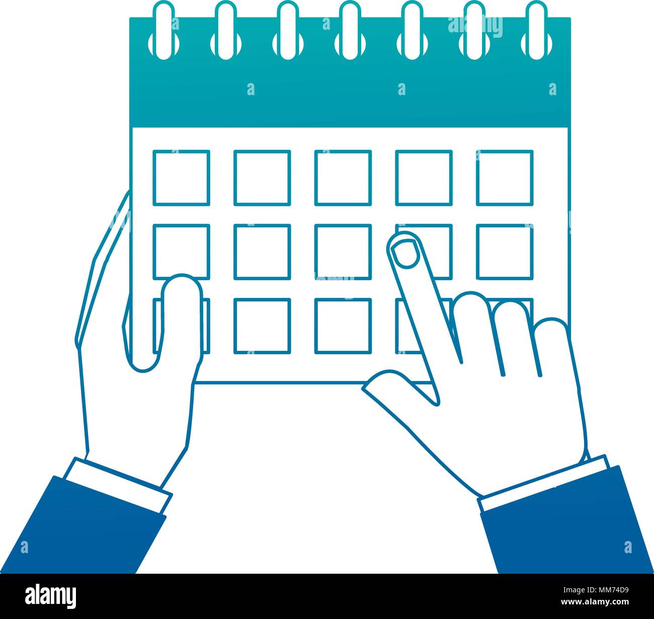 hands holds calendar reminder date Stock Vector Image & Art - Alamy