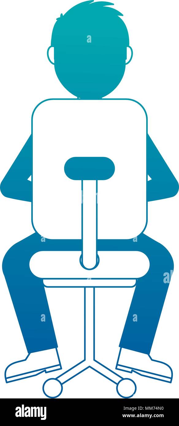 Sitting chair back view Stock Vector Images - Alamy