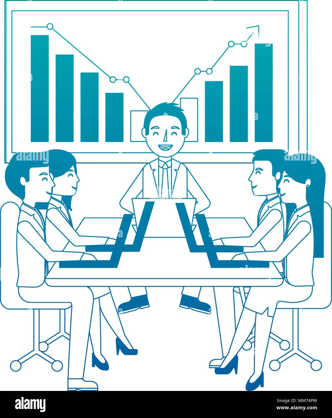 Men conference room Stock Vector Images - Alamy