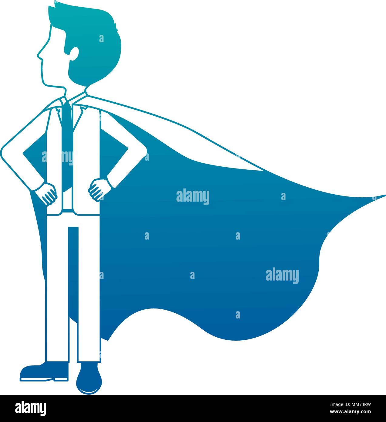 Person wearing cape Stock Vector Images - Alamy