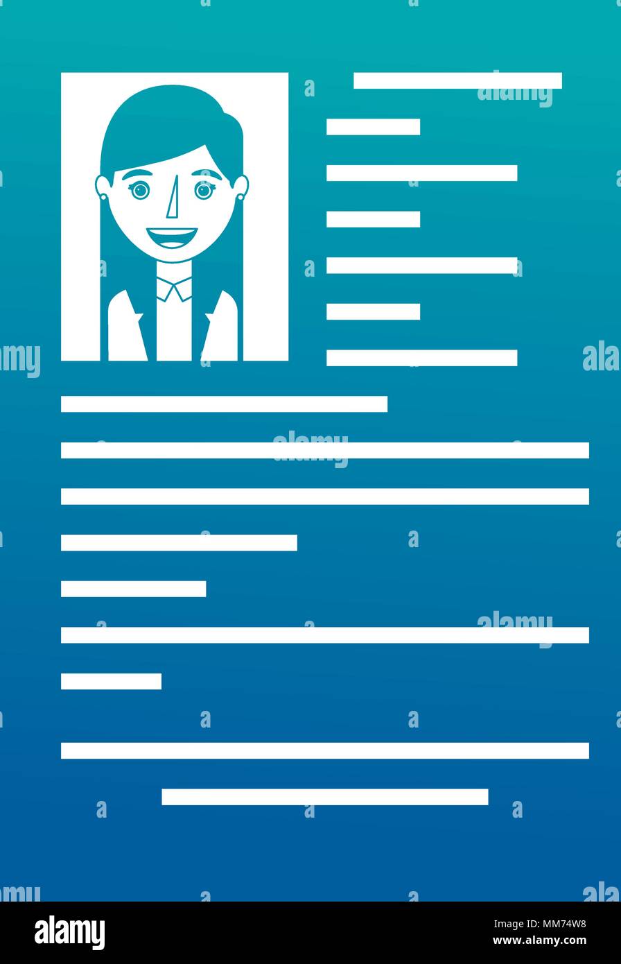 female resume document employment occupation Stock Vector Image & Art ...