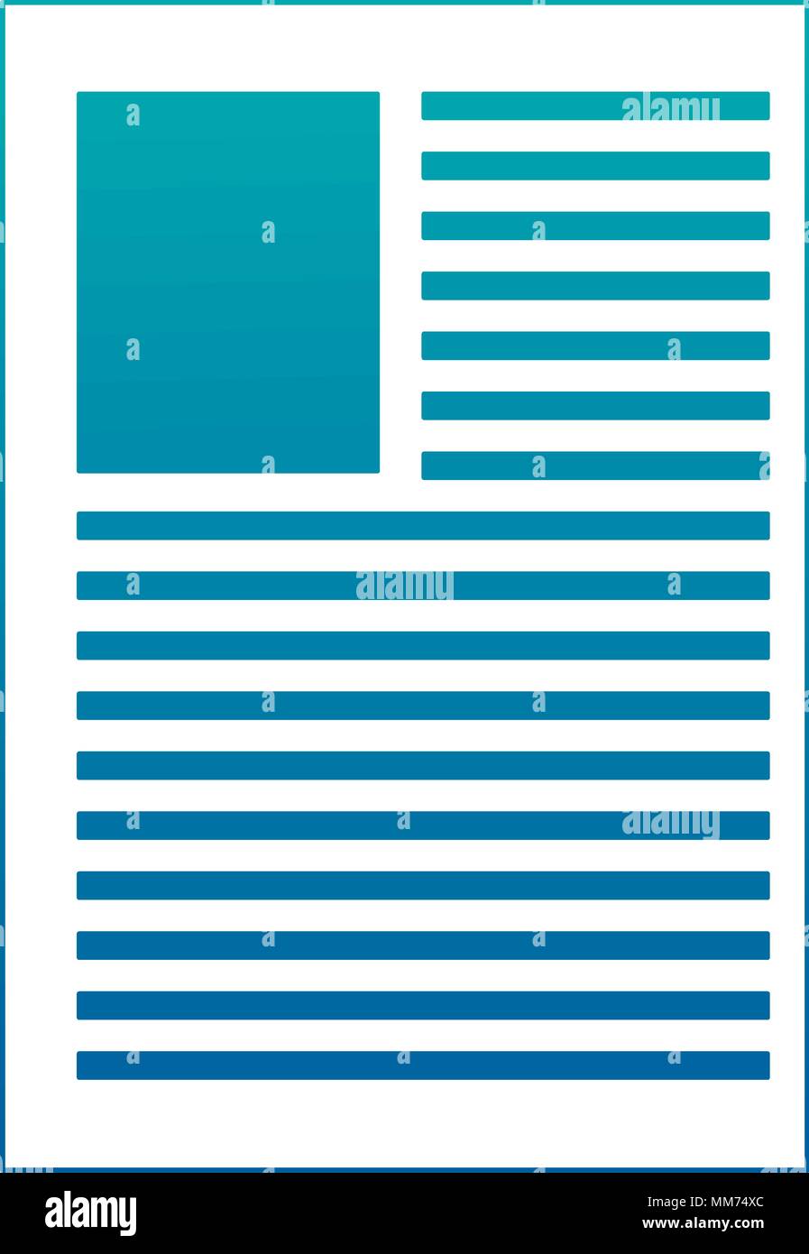 document resume paper template image Stock Vector Image & Art - Alamy