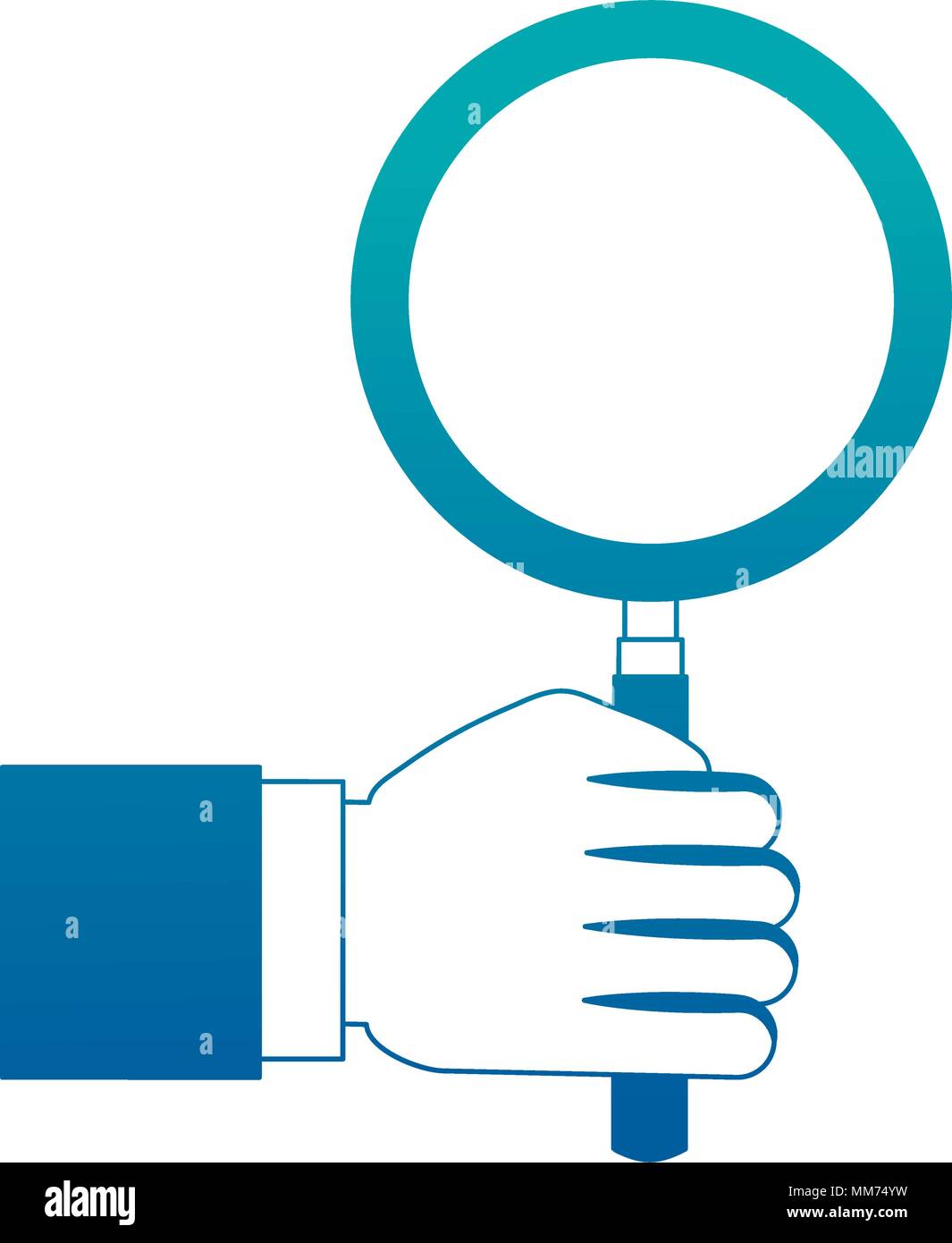 hand holding magnifying glass finding Stock Vector Image & Art - Alamy