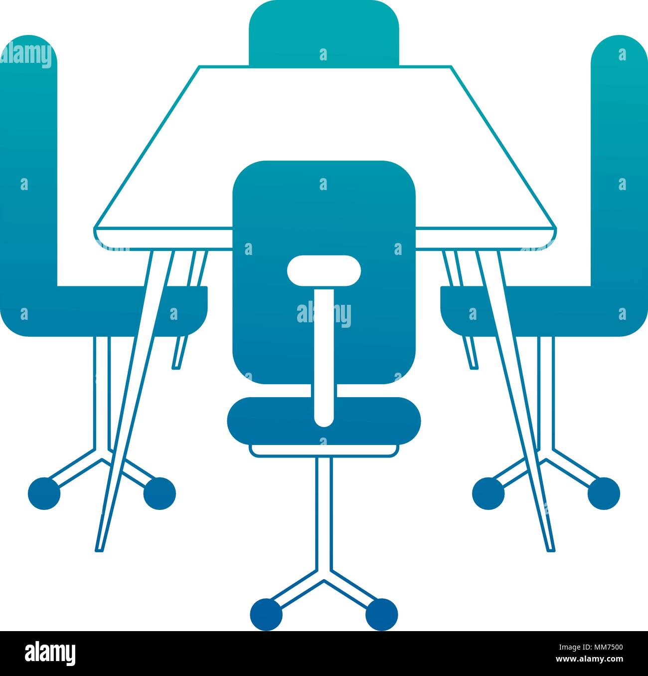 Empty professional conference table Stock Vector Images - Alamy