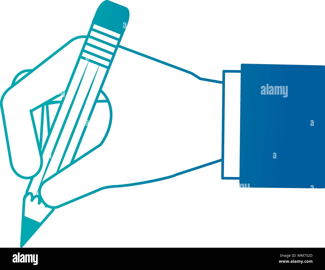 hand using pencil school writing Stock Vector Image & Art - Alamy