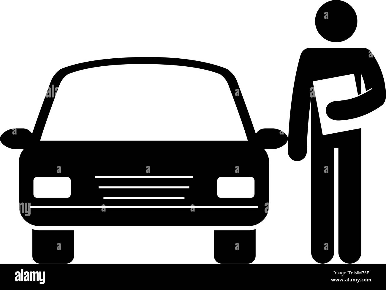 figure human with car silhouette avatar Stock Vector Image & Art - Alamy