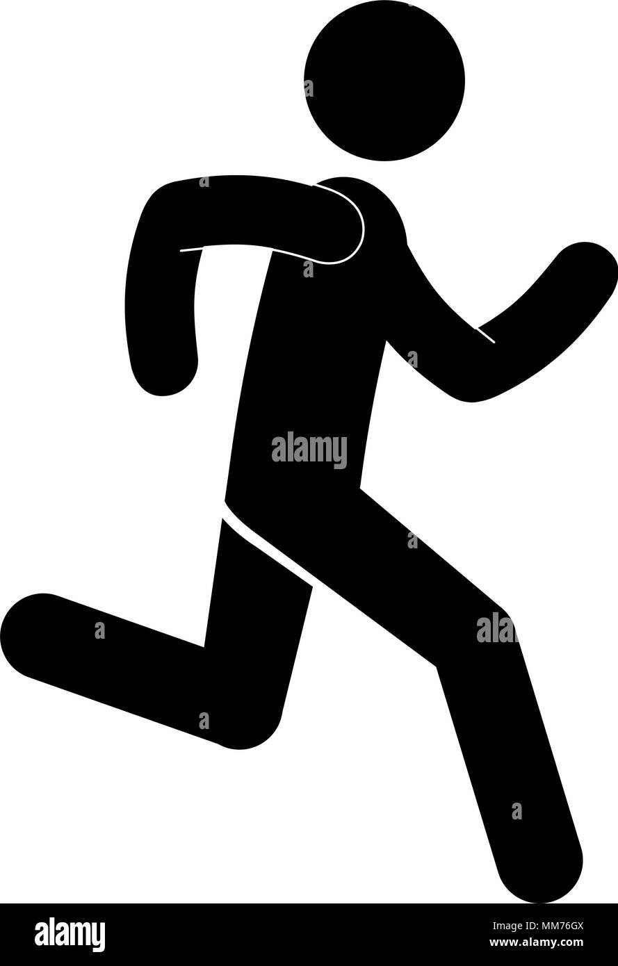 figure human running silhouette avatar Stock Vector Image & Art - Alamy