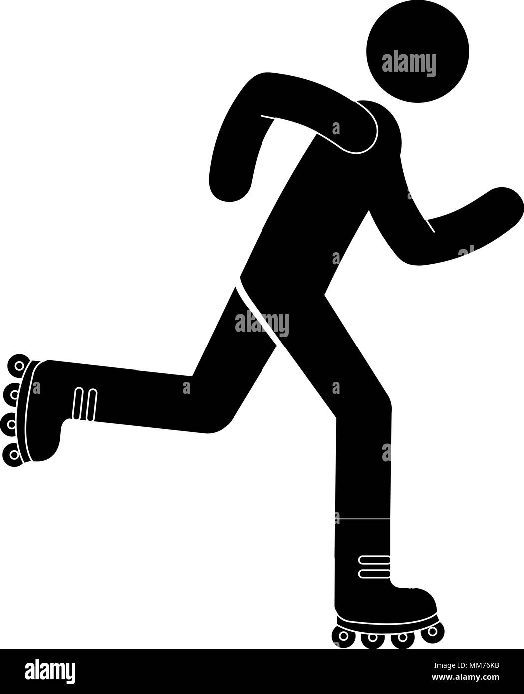 figure human in skates silhouette avatar Stock Vector Image & Art - Alamy