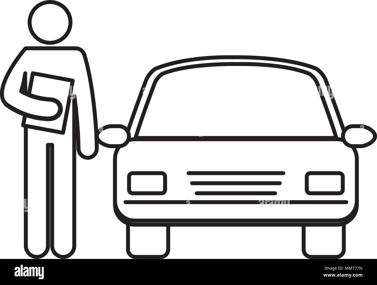 figure human with car silhouette avatar Stock Vector Image & Art - Alamy