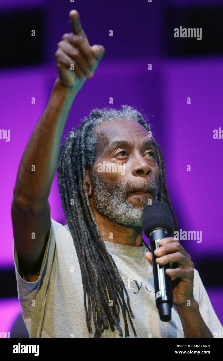 Singer Bobby McFerrin performs during the concert in Prague's Forum ...