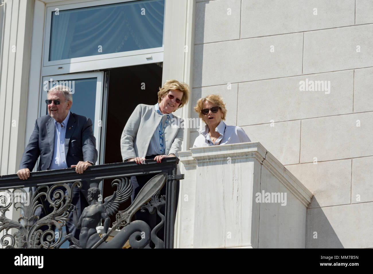 Athens, Greece, 09th may 2018, King Constantine and his wife Anna Maria ...