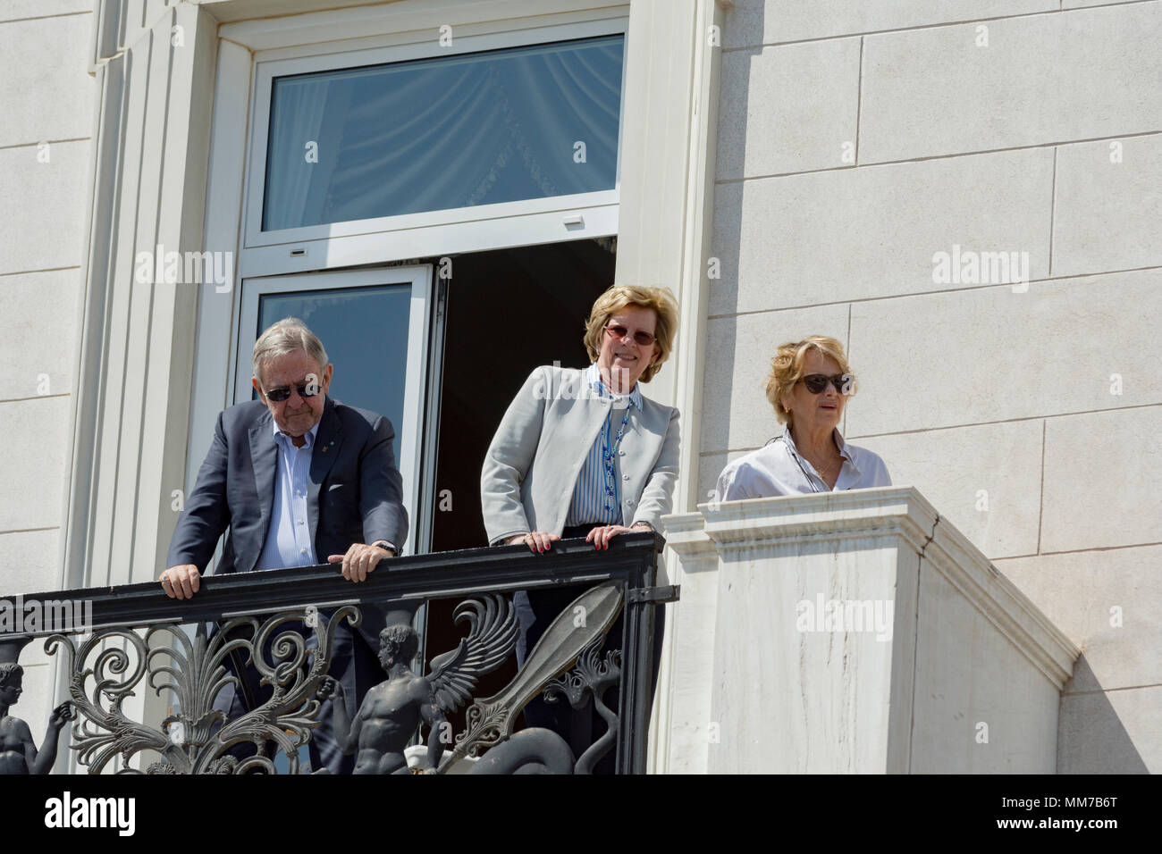 Athens, Greece, 09th may 2018, King Constantine and his wife Anna Maria ...