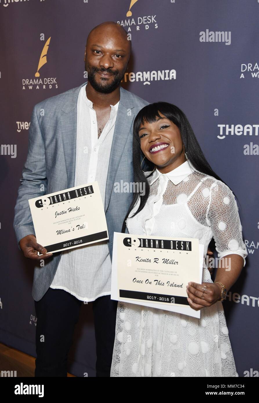 New York, NY, USA. 9th May, 2018. Justin Hicks, Kenita R. Miller at ...