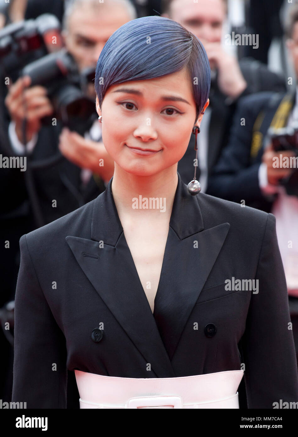 Cannes, France. 9th May 2018. Singer Li Yuchun at the Yomeddine gala ...