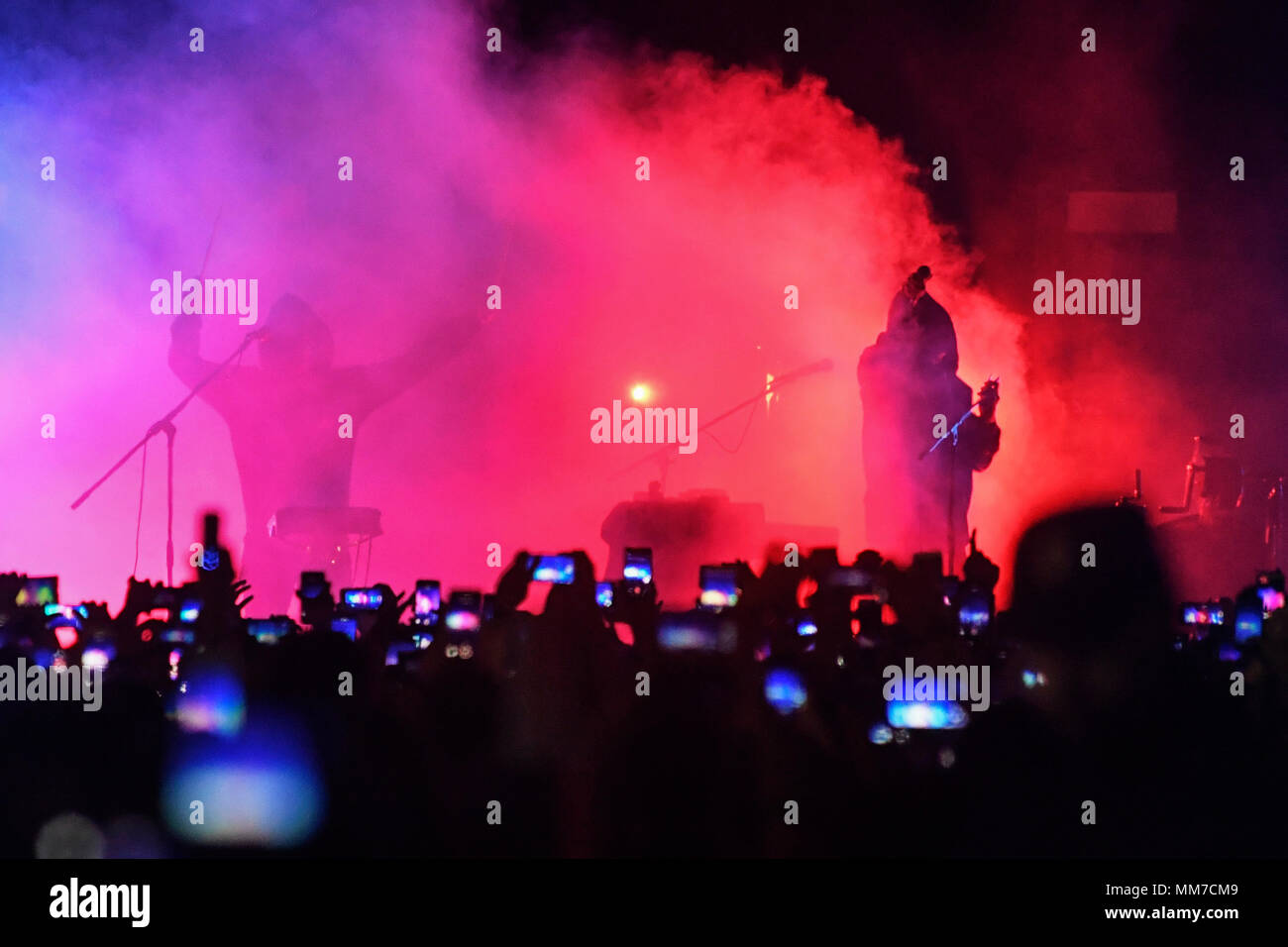 A moment of the Liberato concert, Neapolitan singer-songwriter whose ...