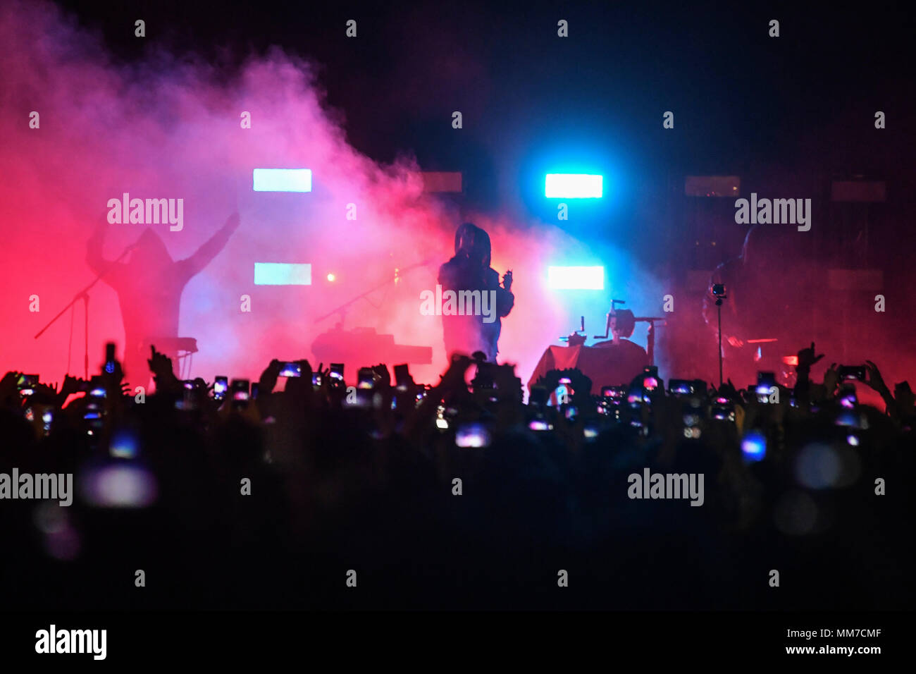 A moment of the Liberato concert, Neapolitan singer-songwriter whose ...