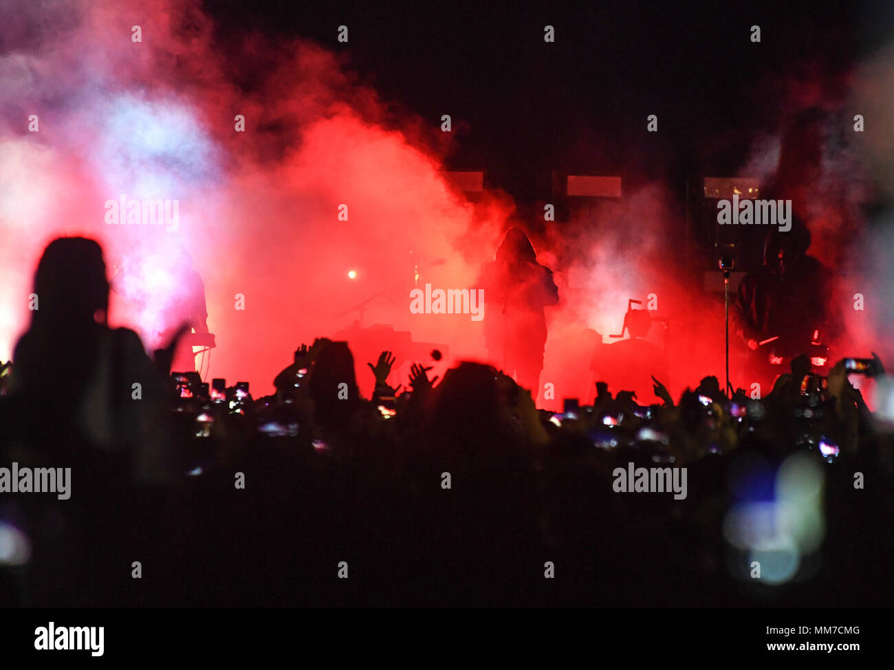 A moment of the Liberato concert, Neapolitan singer-songwriter whose ...