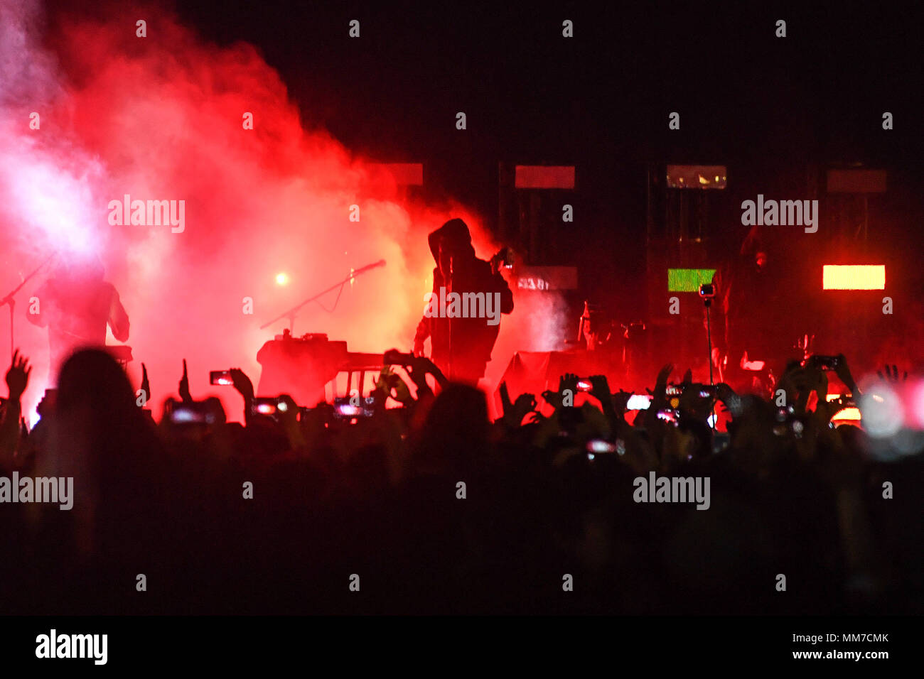 A moment of the Liberato concert, Neapolitan singer-songwriter whose ...