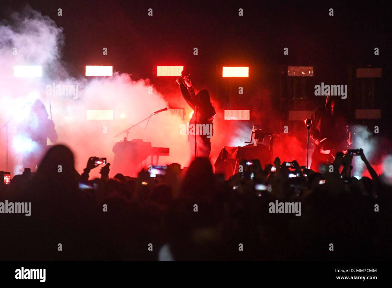 A moment of the Liberato concert, Neapolitan singer-songwriter whose ...