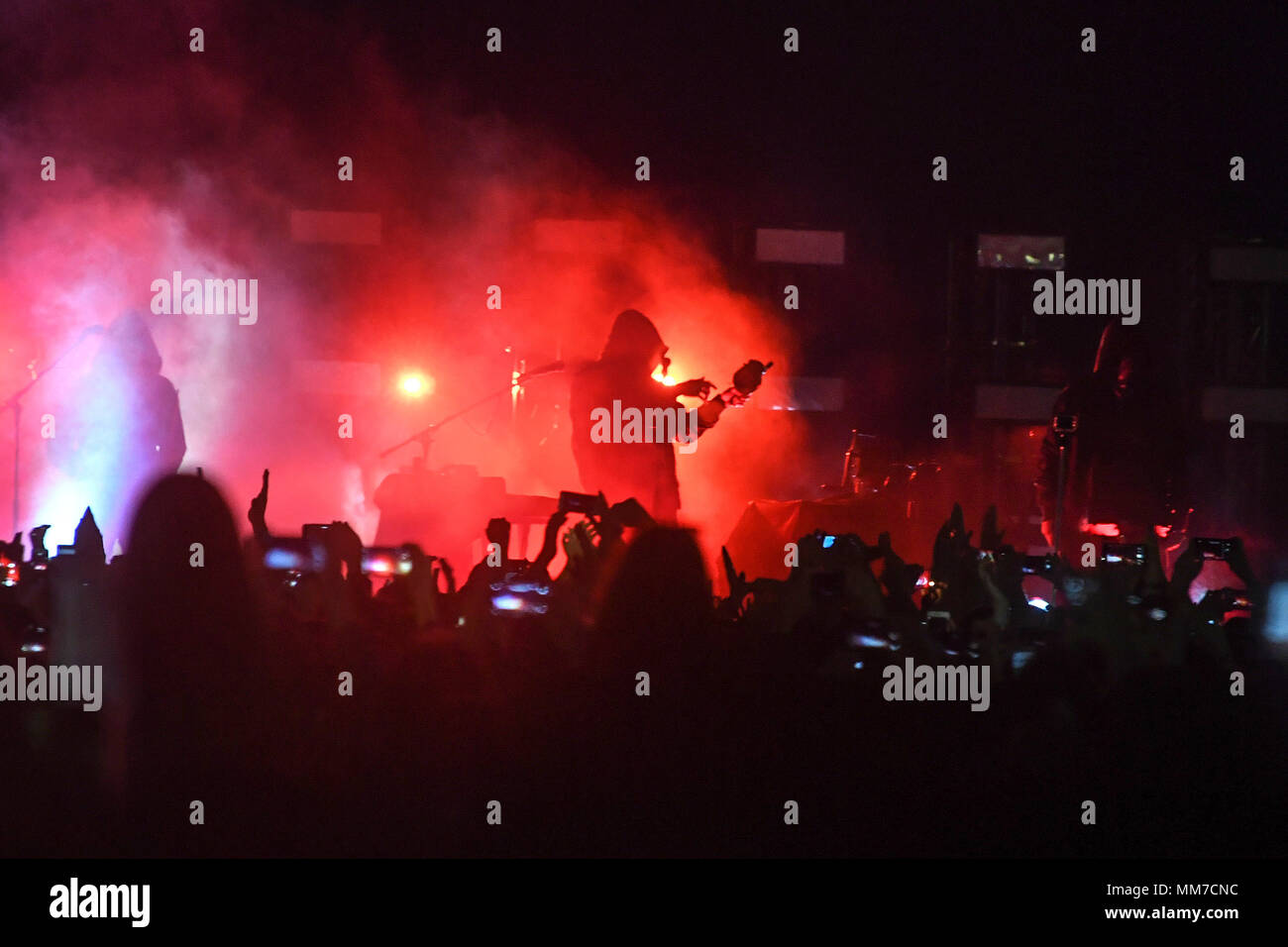 A moment of the Liberato concert, Neapolitan singer-songwriter whose ...