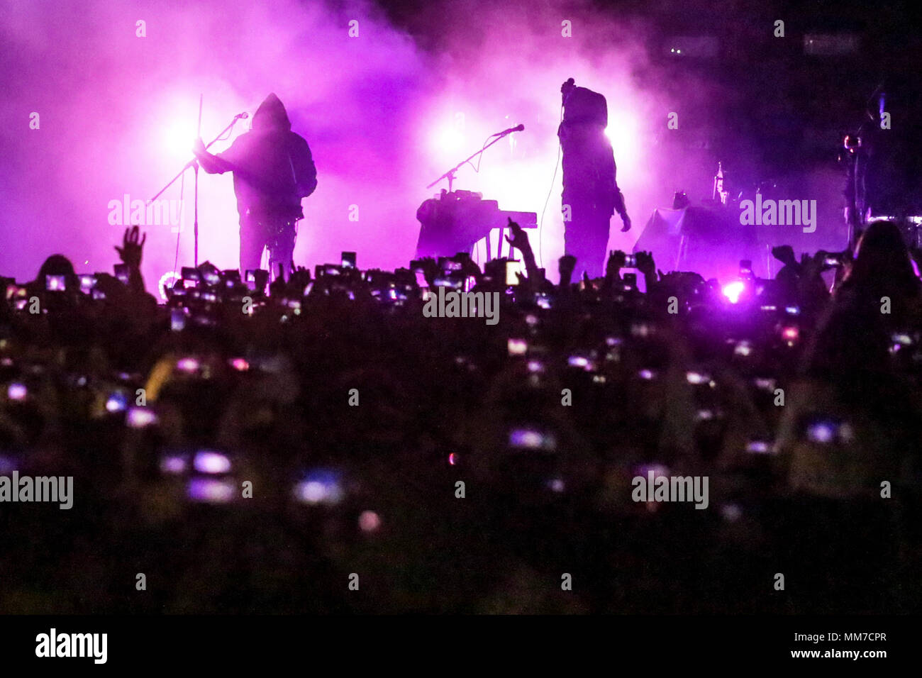 A moment of the Liberato concert, Neapolitan singer-songwriter whose ...
