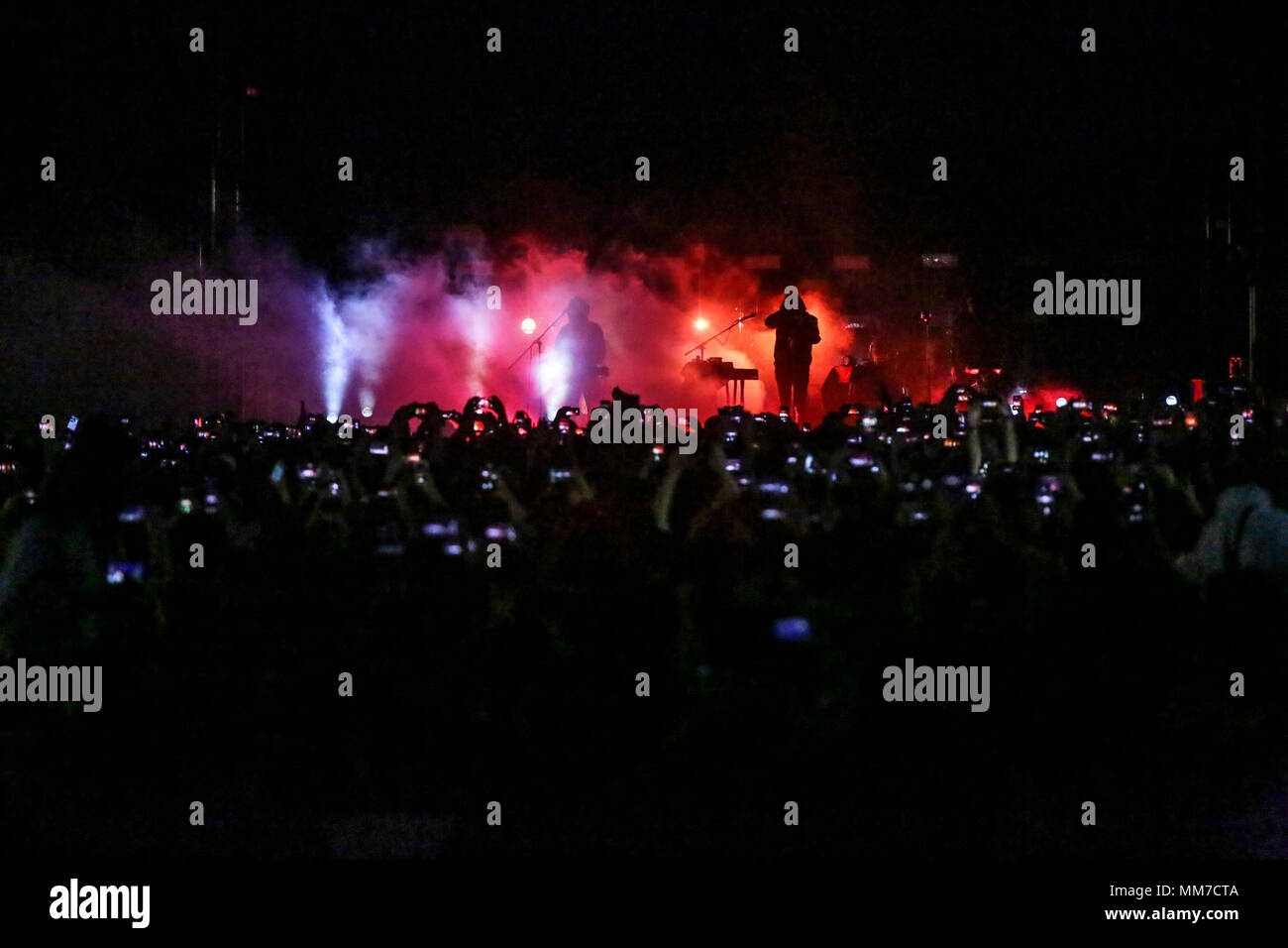 A moment of the Liberato concert, Neapolitan singer-songwriter whose ...